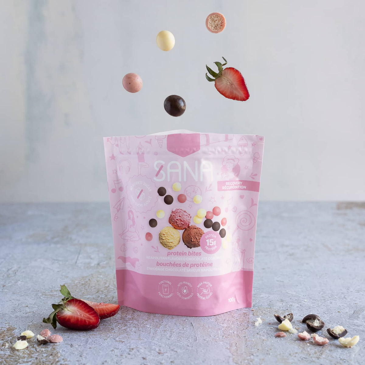 CHOCOLATE PROTEIN BITES - NAPOLITAN